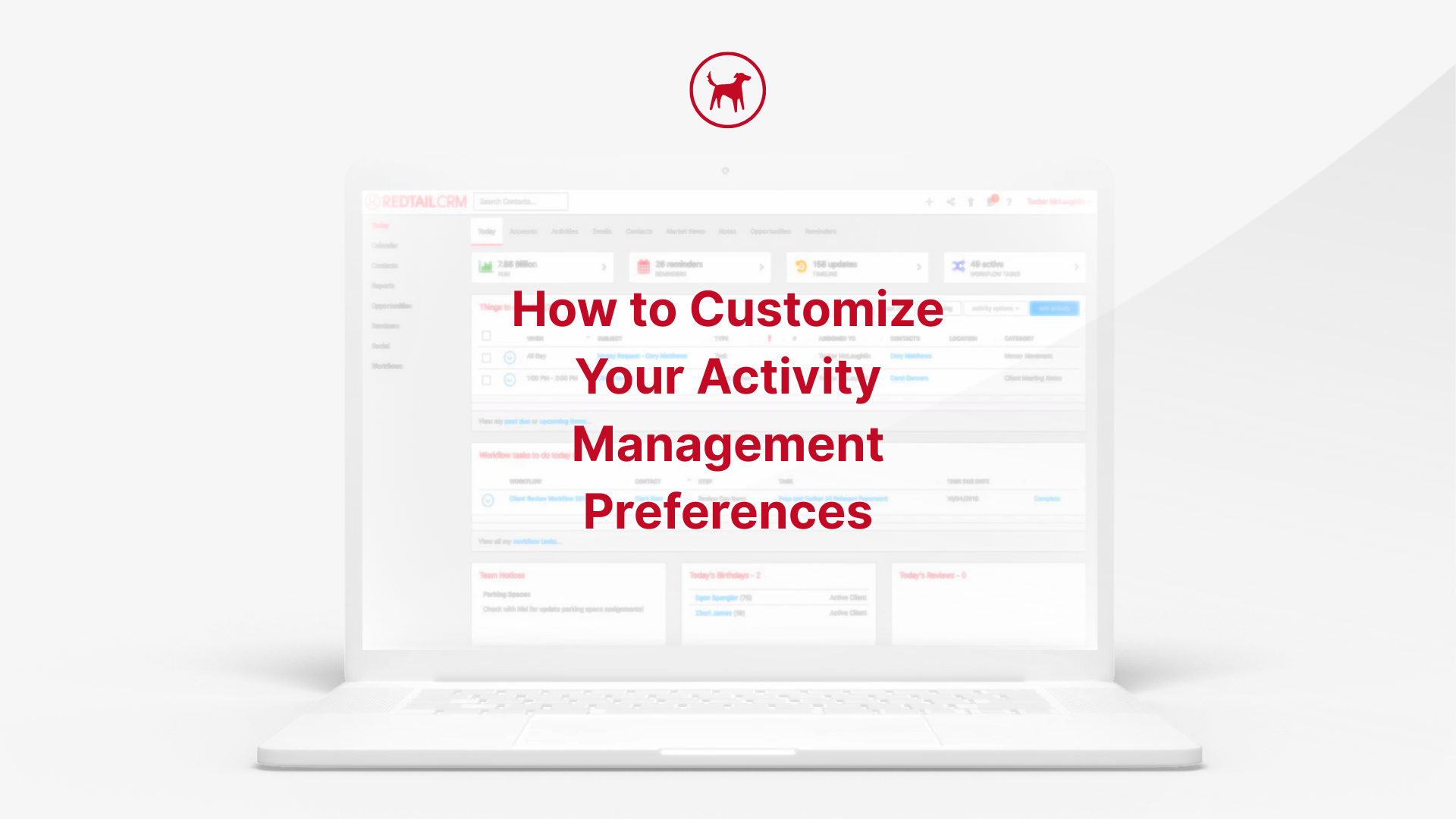 Manage your CRM: How to customize your Activity Management preferences ...
